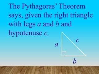 Pythagoras' Theorem | PPTX