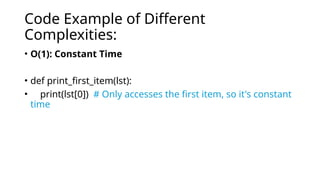 Lecture 1 Abstract Data Types of Complexity Analysis of Big Oh Notation ...