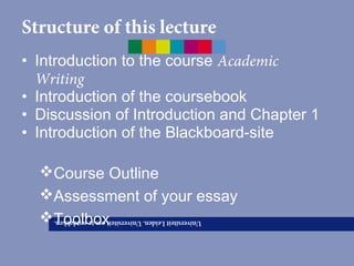 Lecture 1 academic writing in english final | PPT
