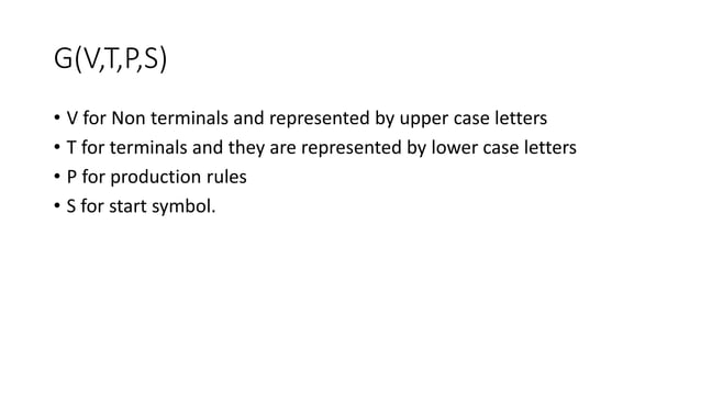 LECTURE 1 ALPHABET,STRINGS, LANGUAGE CHOMSKY TYPES OF GRAMMAR.pptx