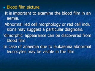 Lecture 1 general aspects of Anaemia.pptx | Blood Disorders | Diseases ...