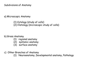 Lecture 1 Anatomy and physiology Introduction | PPTX
