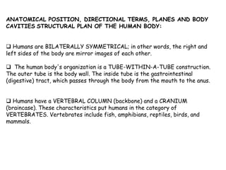 Lecture 1 Anatomy and physiology Introduction | PPTX
