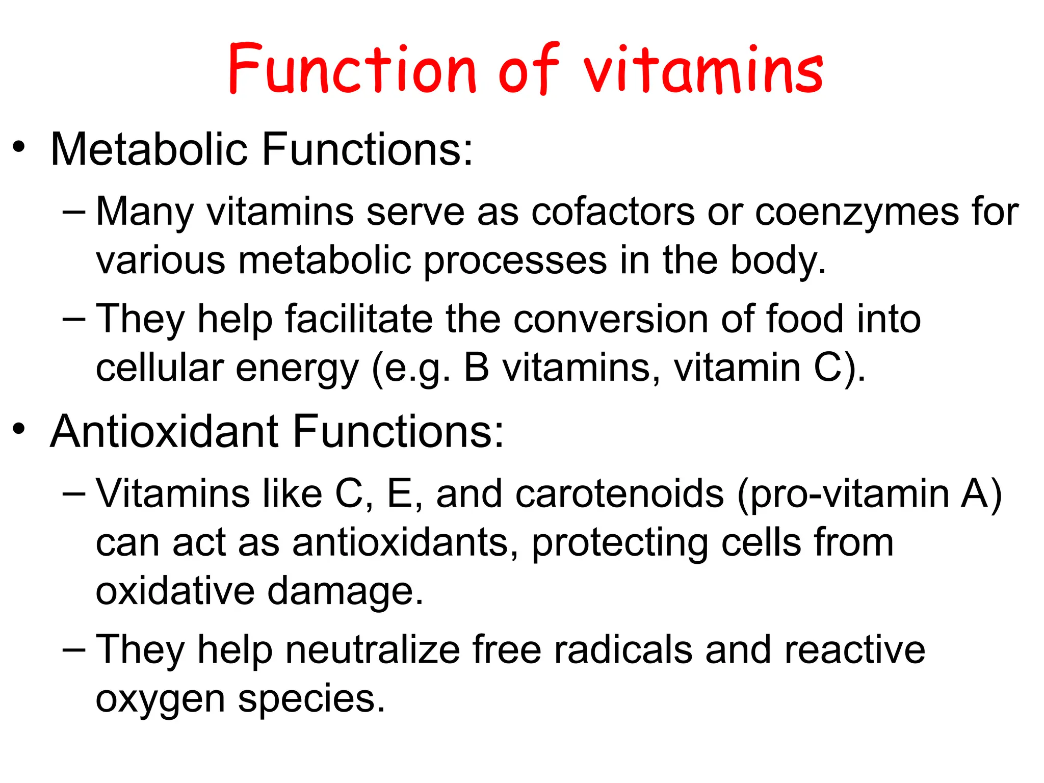 Vitamin classification, function, deficiency | PPT | Nutrition ...
