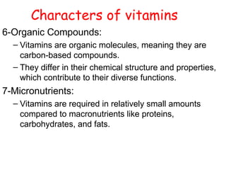 Vitamin classification, function, deficiency | PPT
