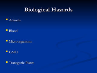 Biological Laboratory Safety Biocontainment labs | PPT