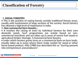 FORESTRY ITS TYPES AND ITS IMPORTSNCE IN AGRICULTURE | PPTX