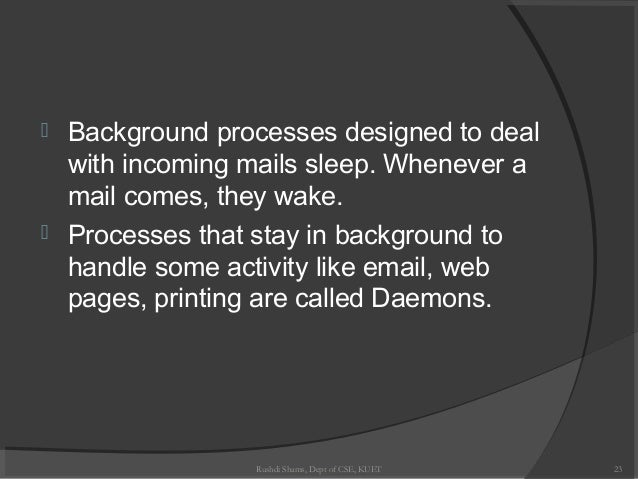 Lecture 1 And 2 Processes