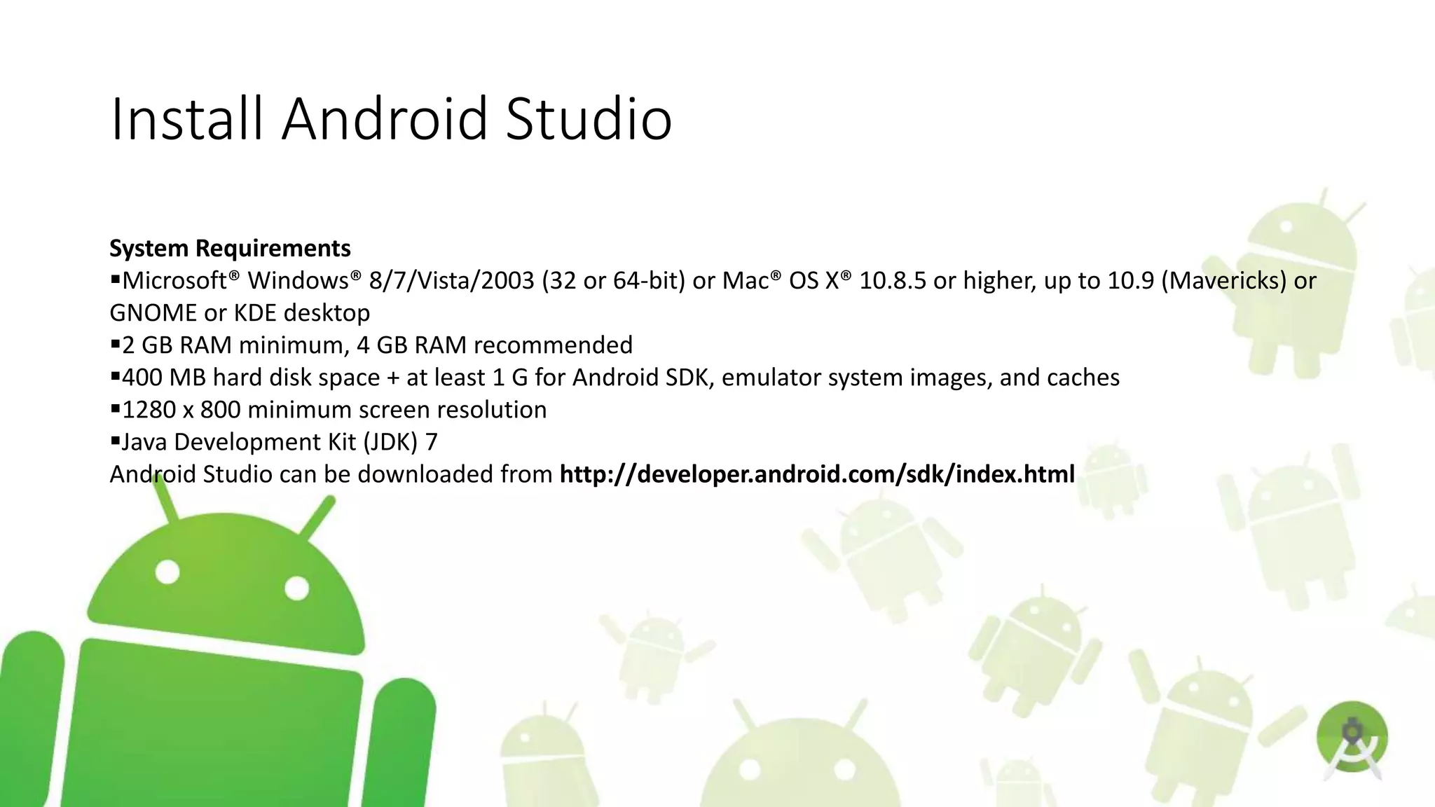 Introduction To Android Mobile App Development Pptx