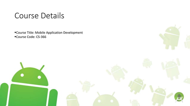 Introduction To Android Mobile App Development Pptx