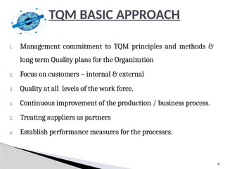 TOTAL QUALITY MANAGEMENT (TQM) with PRINCIPLES | PPTX | Business ...