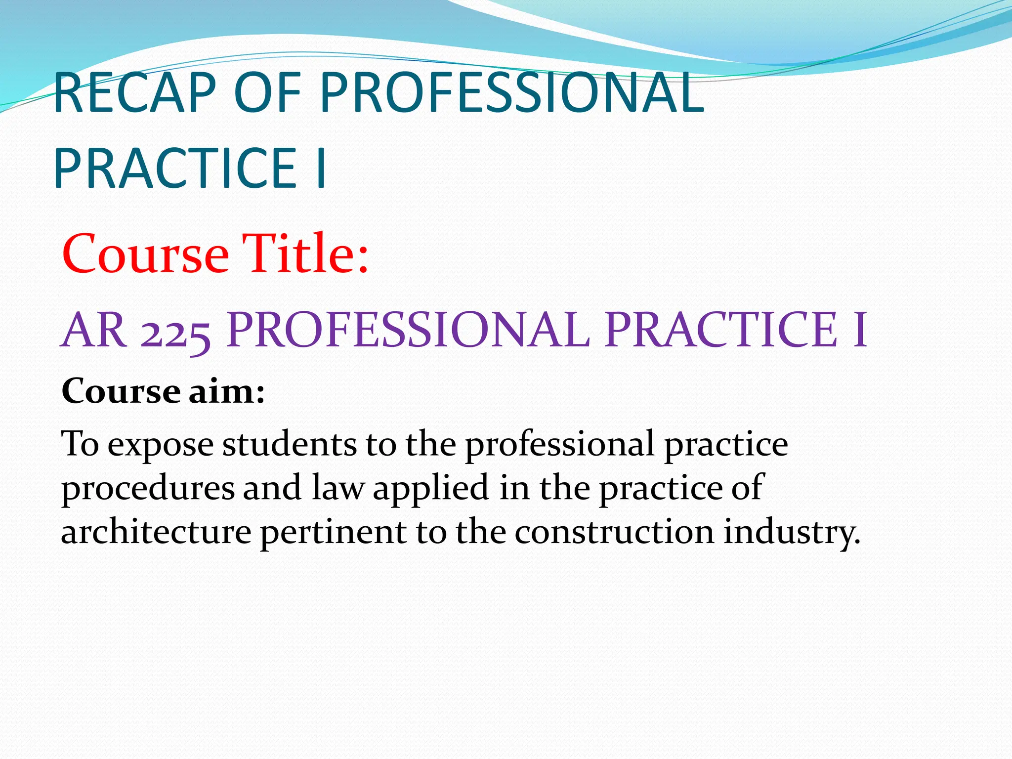 Lecture 1 AR 326 PROFESSIONAL PRACTICE II (1).pptx