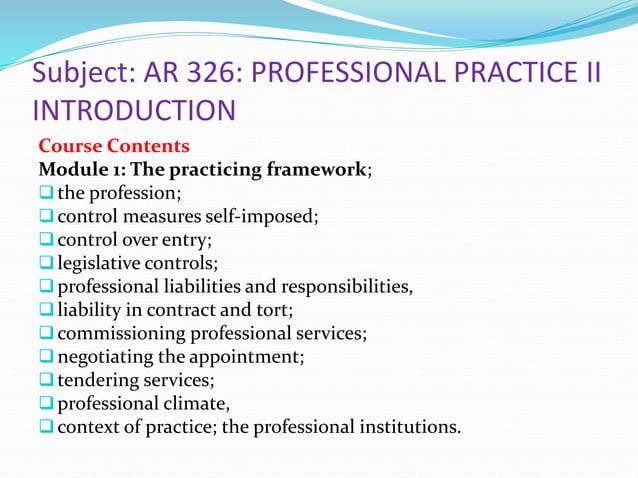 Lecture 1 AR 326 PROFESSIONAL PRACTICE II (1).pptx