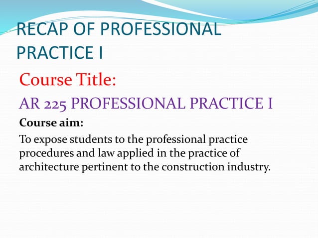 Lecture 1 AR 326 PROFESSIONAL PRACTICE II (1).pptx