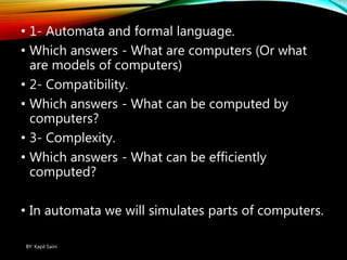 Introduction to Automata Theory | PPT