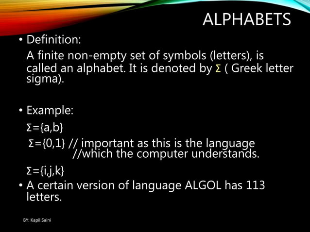 Introduction to Automata Theory | PPT