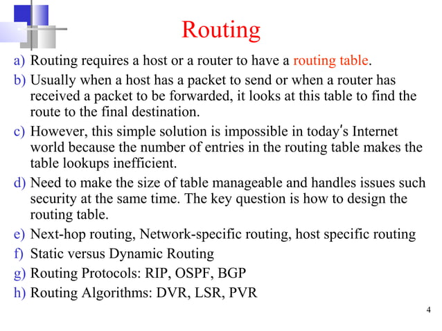 Concept of Network Routing Layer | PPT | Computer Networking | Computing