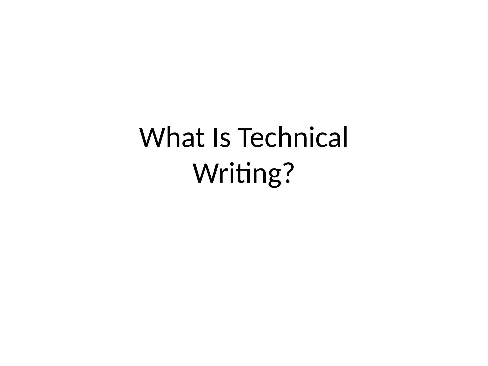 Introduction to Technical Report Writing | PPTX