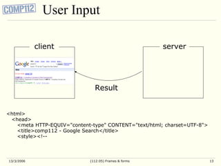 Lecture1 B Frames&Forms | PPT | Web Development | Internet