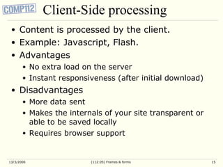 Lecture1 B Frames&Forms | PPT | Web Development | Internet