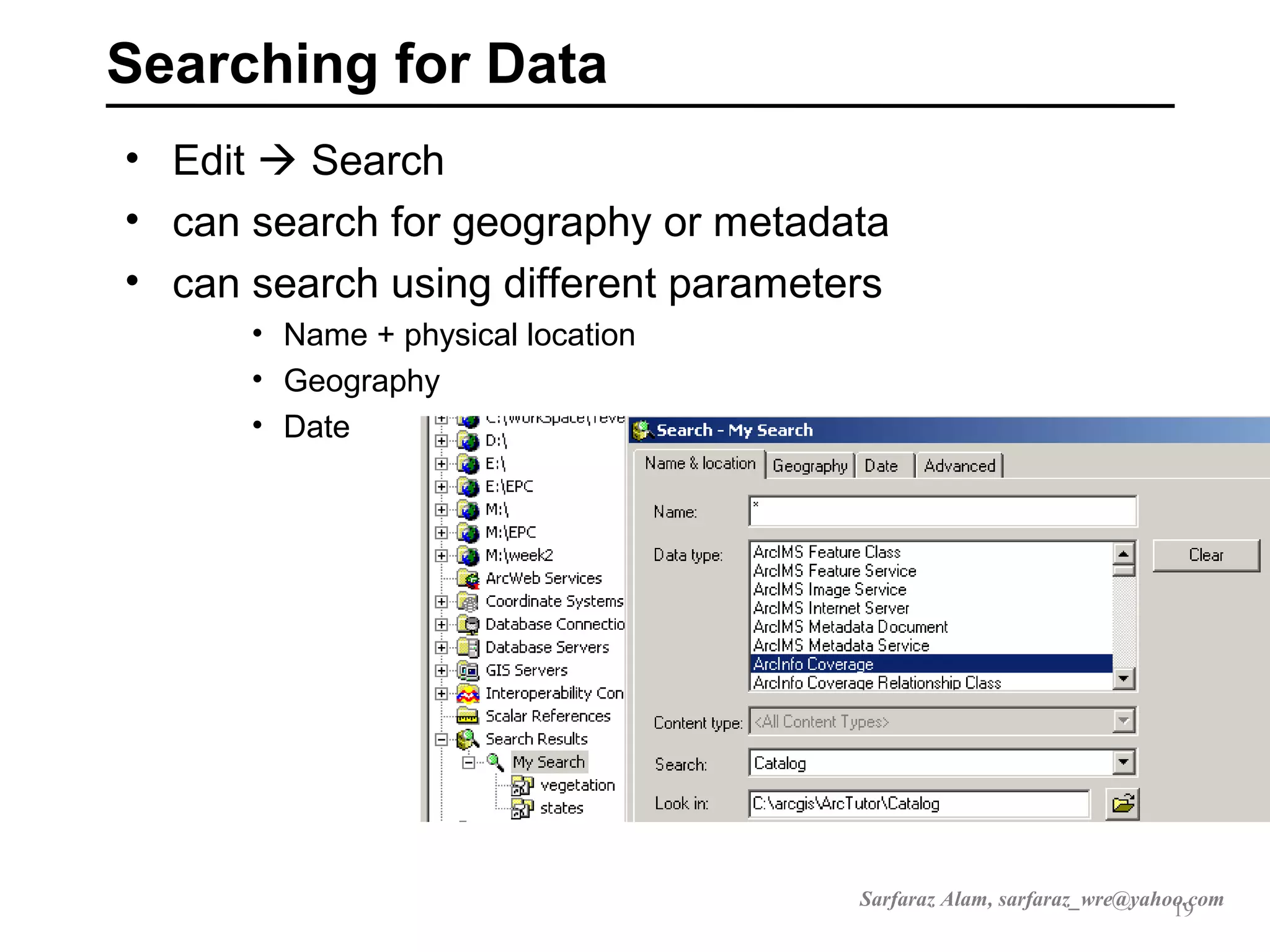 Lecture 1b Introduction To Arc Gis Ppt Databases Computer Software And Applications