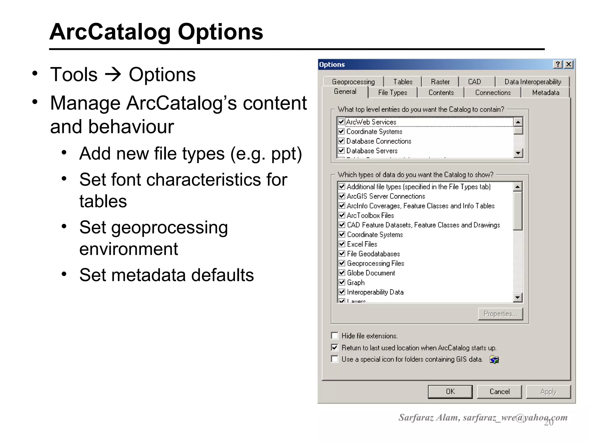 Lecture 1b Introduction To Arc Gis Ppt Databases Computer Software And Applications