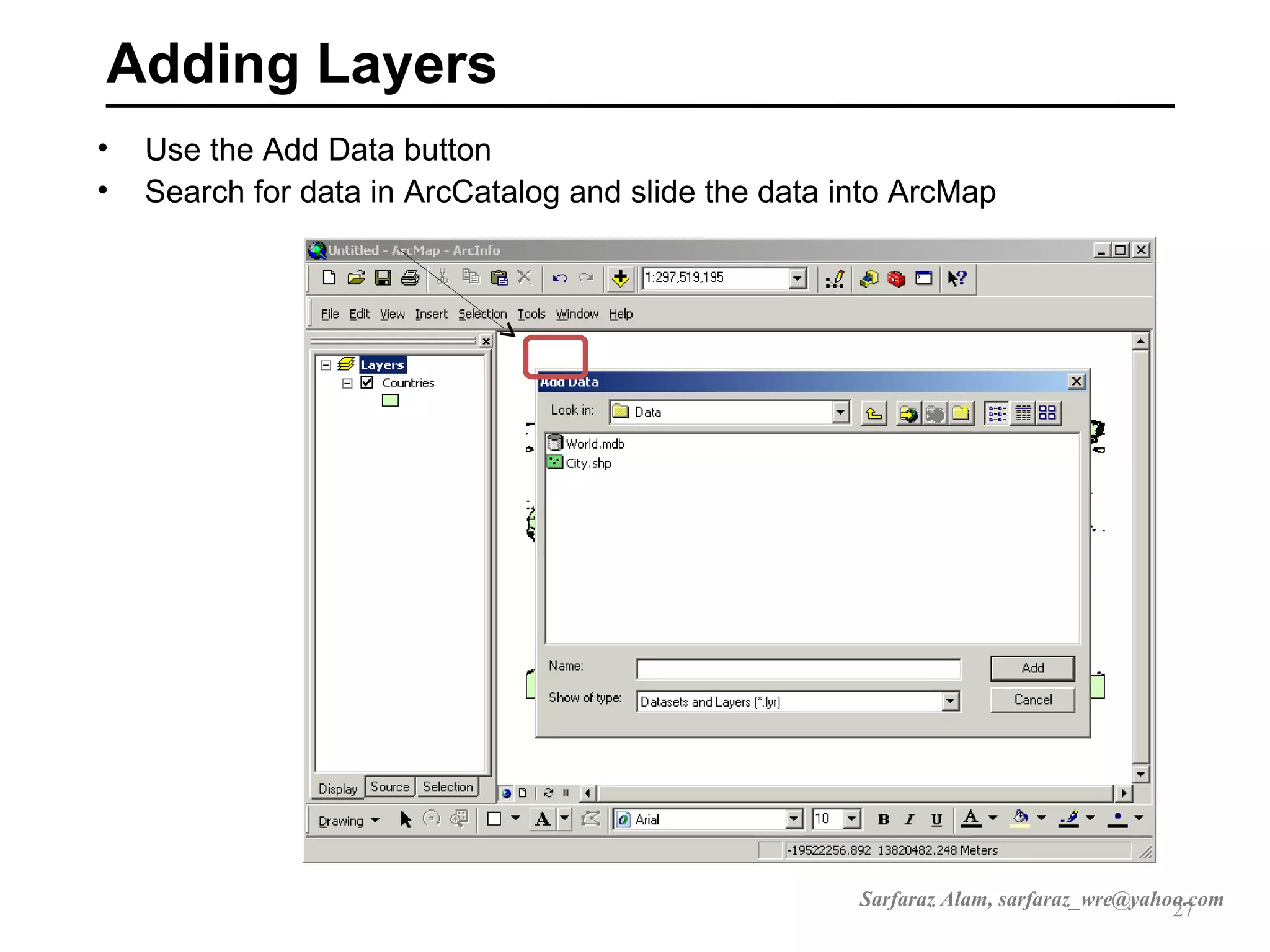 Lecture 1b Introduction To Arc Gis Ppt Databases Computer Software And Applications