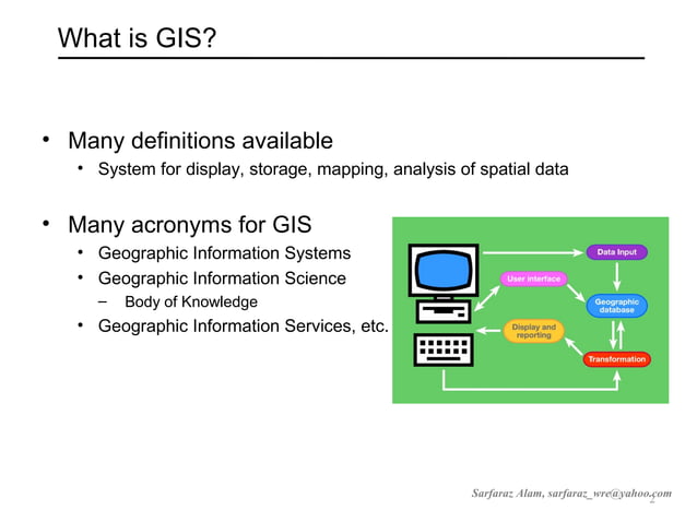 Lecture 1b Introduction To Arc Gis Ppt Databases Computer Software And Applications