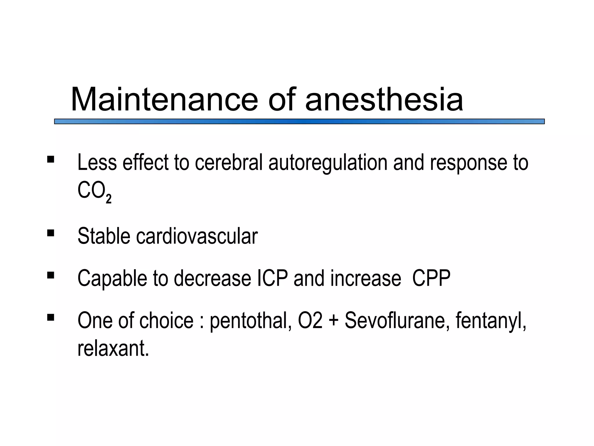 Lecture 1 basic concept on neuroanesthesia 2 | PPT