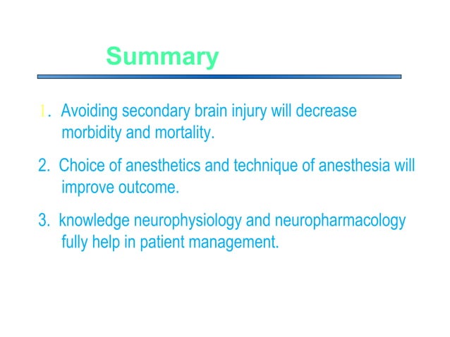 Lecture 1 basic concept on neuroanesthesia 2 | PPT