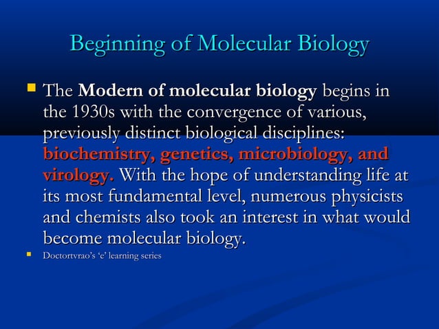 Lecture 1 basic molecular biology | PPT | Biological Sciences | Science