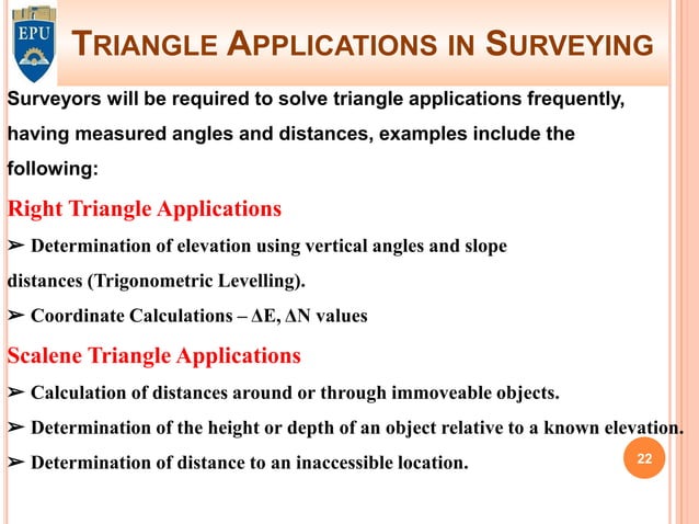 Lecture 1: Basics of trigonometry (surveying) | PDF | Geography | Science