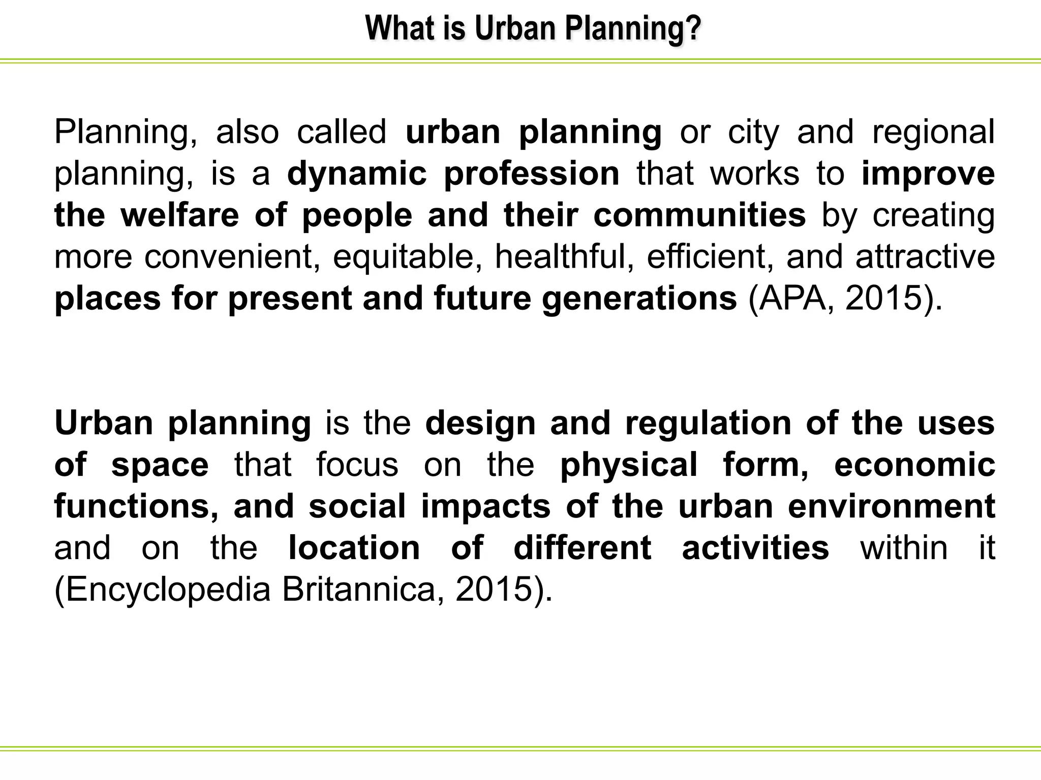 Lecture 1: Urban & Regional Planning (Risk Mitigation Concept) | PPTX