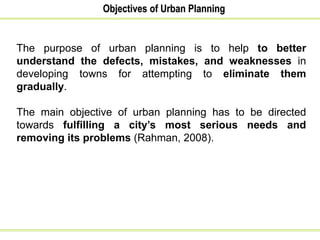 Lecture 1: Urban & Regional Planning (Risk Mitigation Concept) | PPTX