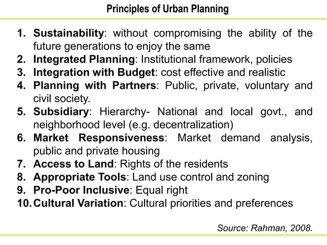 Lecture 1: Urban & Regional Planning (Risk Mitigation Concept) | PPTX