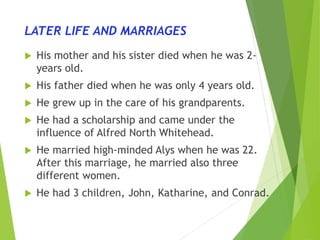 Introduction of Bertrand Russell and his biography | PPT