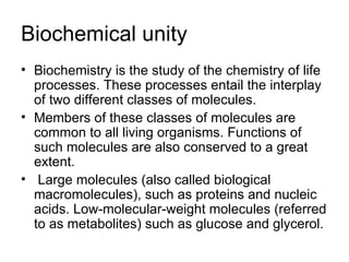 Lecture 1 biochemistry introduction | PPT