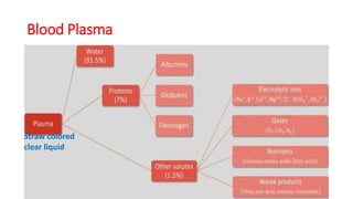 Lecture 1 Blood Physical Characteristics and Components of Blood Origin ...