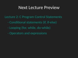 CSE 1102 - Lecture 1 - C Fundamentals.pptx