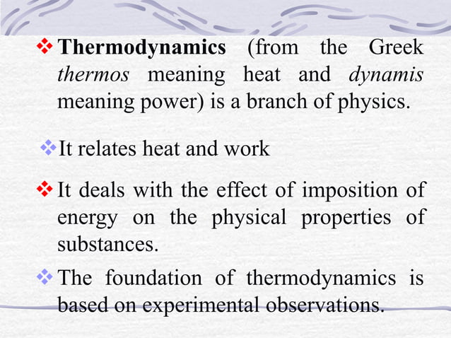 basics of thermodynamics | PPT