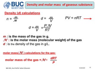 lecture 1 General chemistry for engineers Equations of state Gases ...