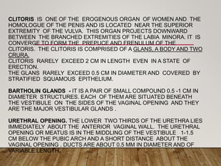 lecture 1 Clinical anatomy of the reproductive tract ,vulvovaginitis (1 ...