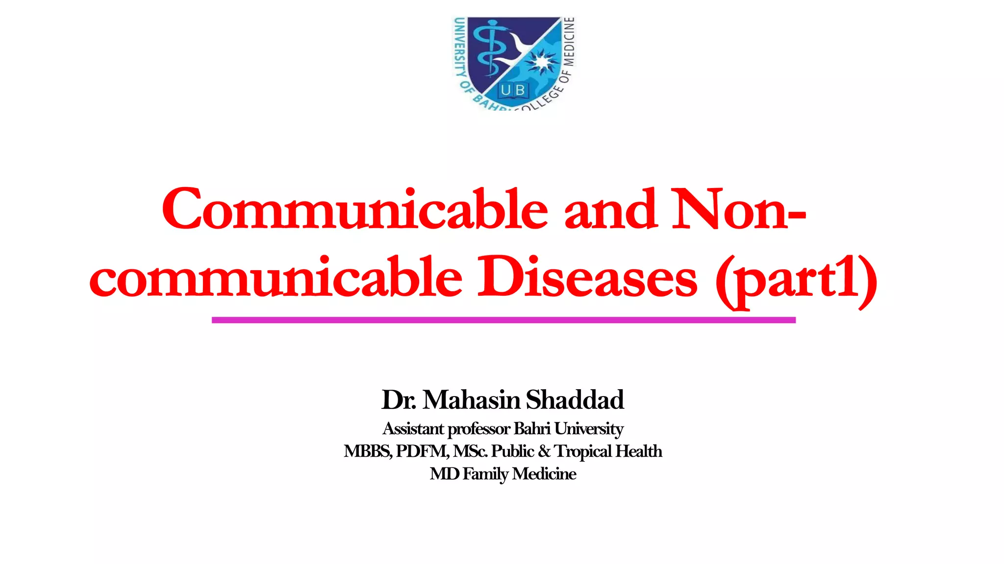 Lecture 1 Communicable and Non-communicable Diseases Part 1.pdf