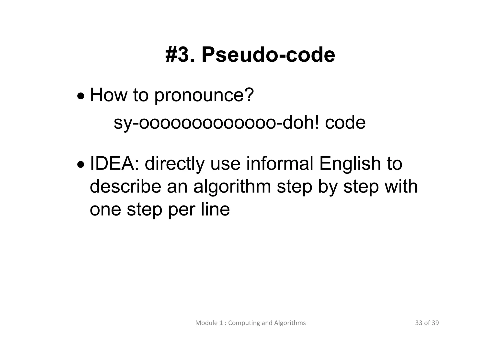 Lecture 1 Computing And Algorithms Ppt