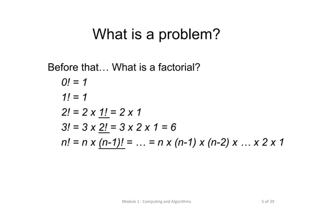 Lecture 1 Computing And Algorithms Ppt 2390