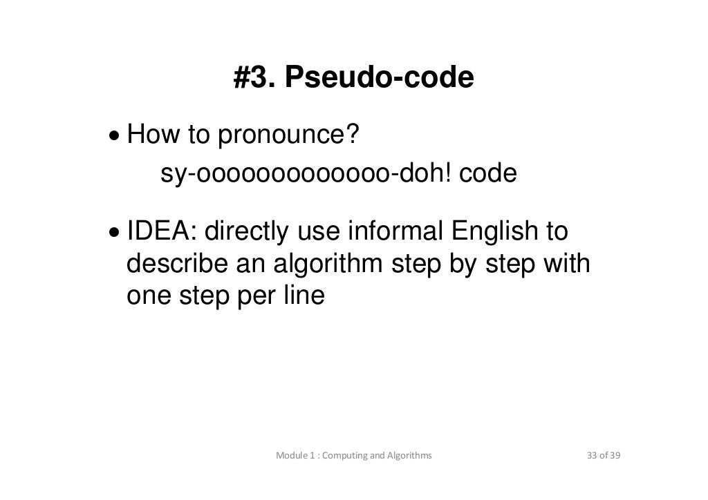 Lecture 1 Computing And Algorithms