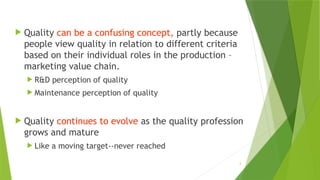 Lecture 1 Concept of quality.pptx Quality House | PPTX