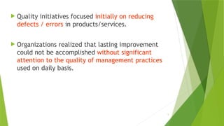 Lecture 1 Concept of quality.pptx Quality House | PPTX