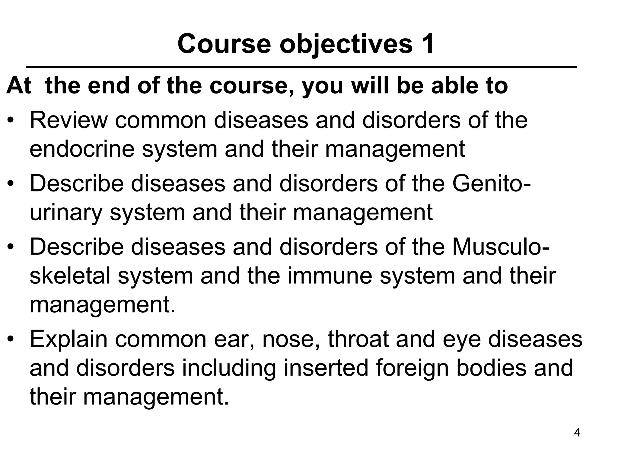 lecture 1 Course outline of internal medicine | PPT