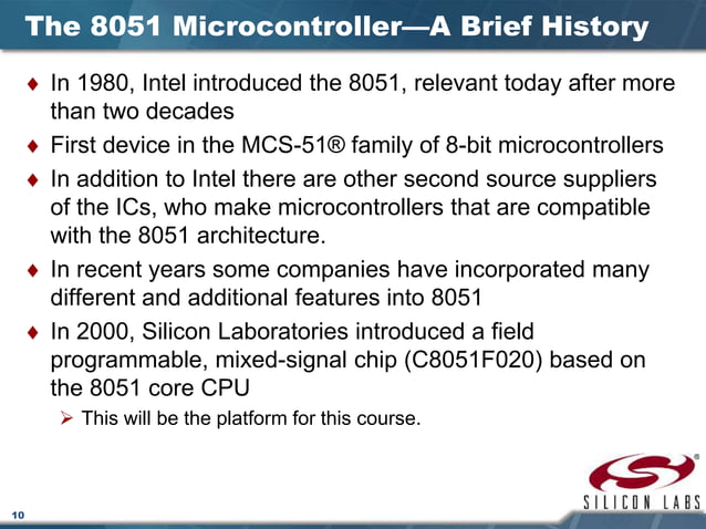 Lecture 1 (course overview and 8051 architecture) rv01 | PPT